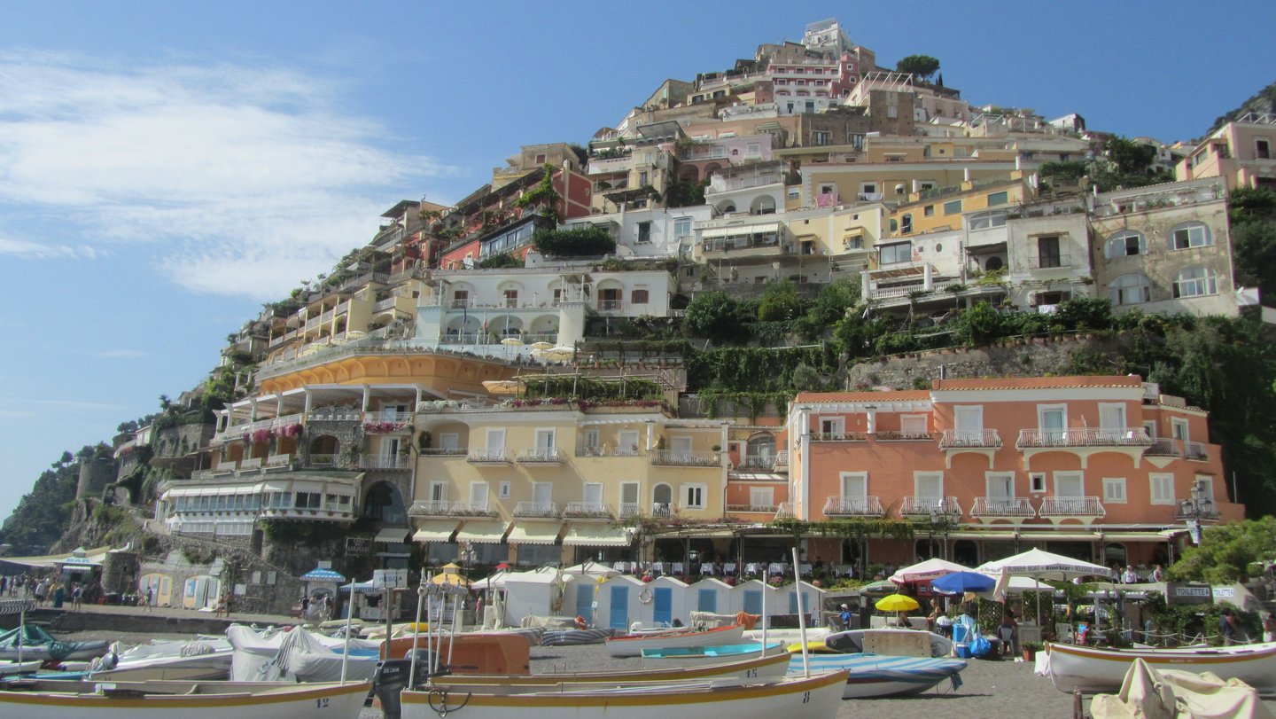 Positano Stadt - die Perle der Amalfiküste, die Stadt der Mode, Götterweg